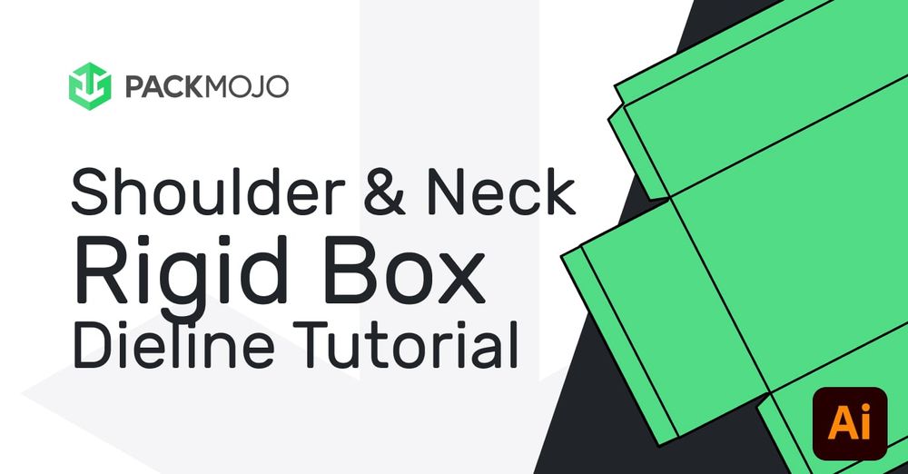 Shoulder & Neck Rigid Box Dieline Design Tutorial | PackMojo