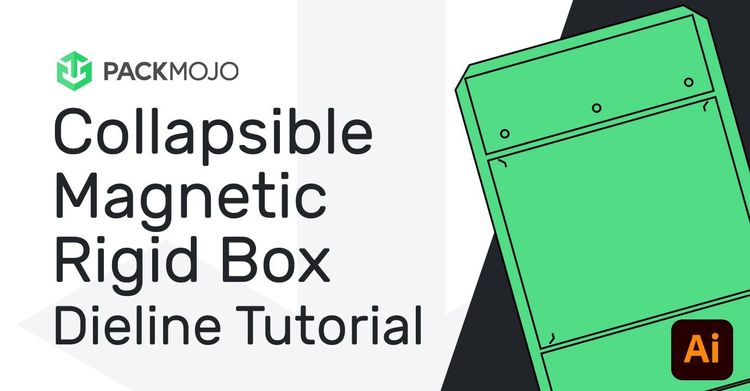 Collapsible Magnetic Rigid Box Dieline Design Tutorial | PackMojo