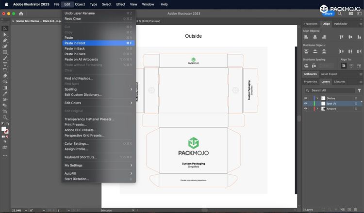 Mailer Box Dieline Design Tutorial | PackMojo
